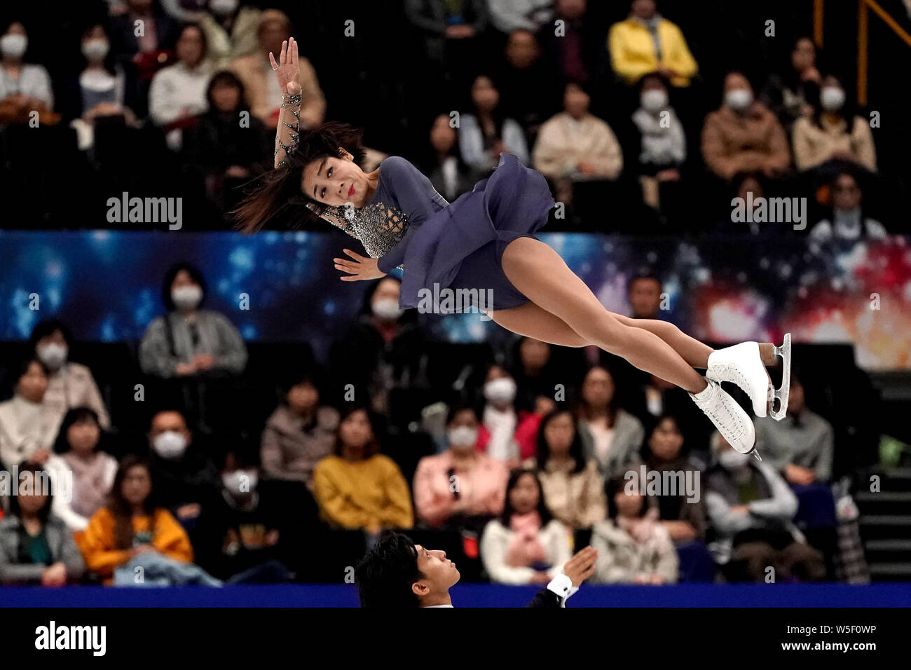 Chinese figure skaters Sui Wenjing and Han Cong compete in the Pairs ...