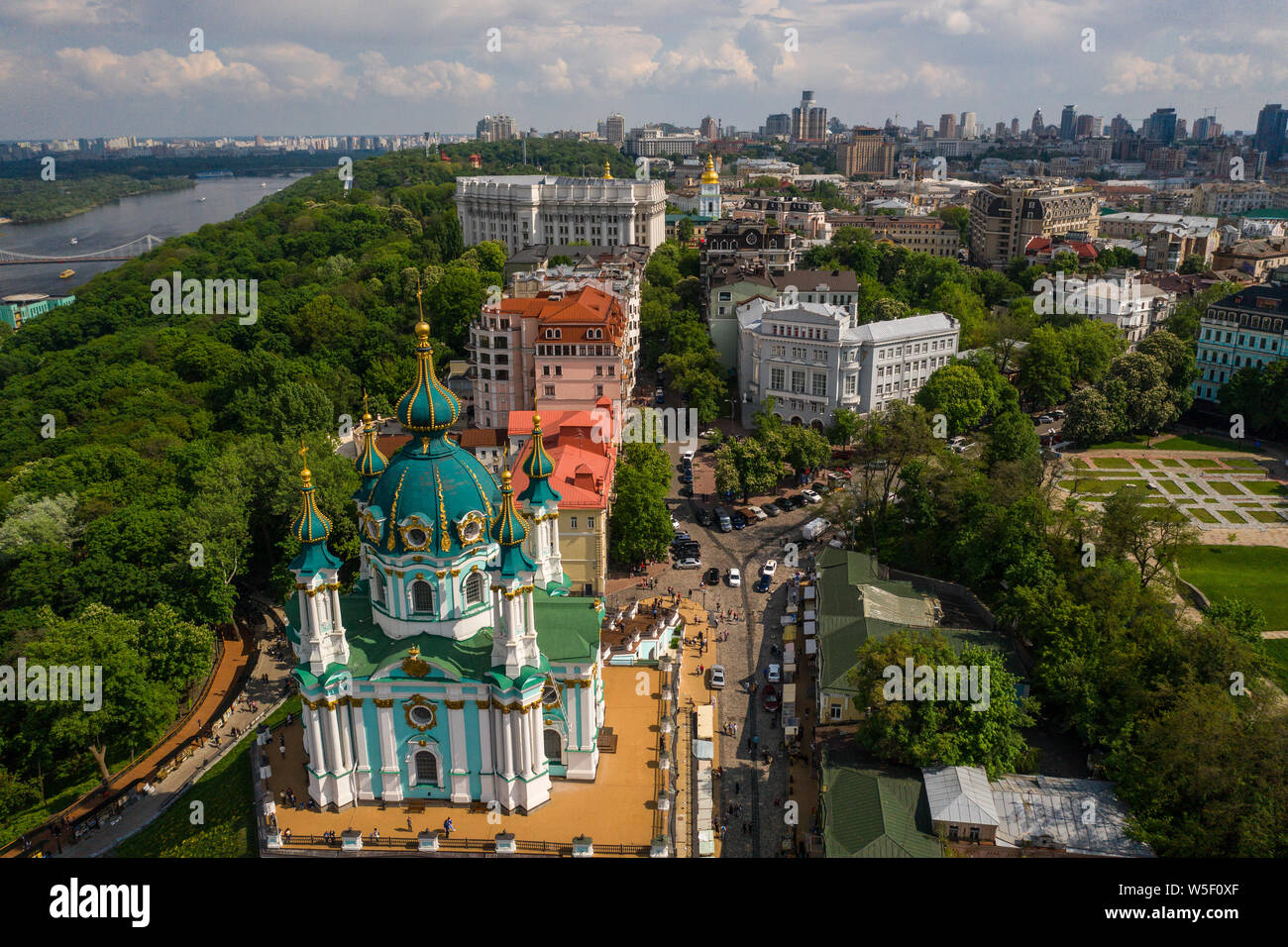 Aerial top view of saint andrews church hi-res stock photography and ...