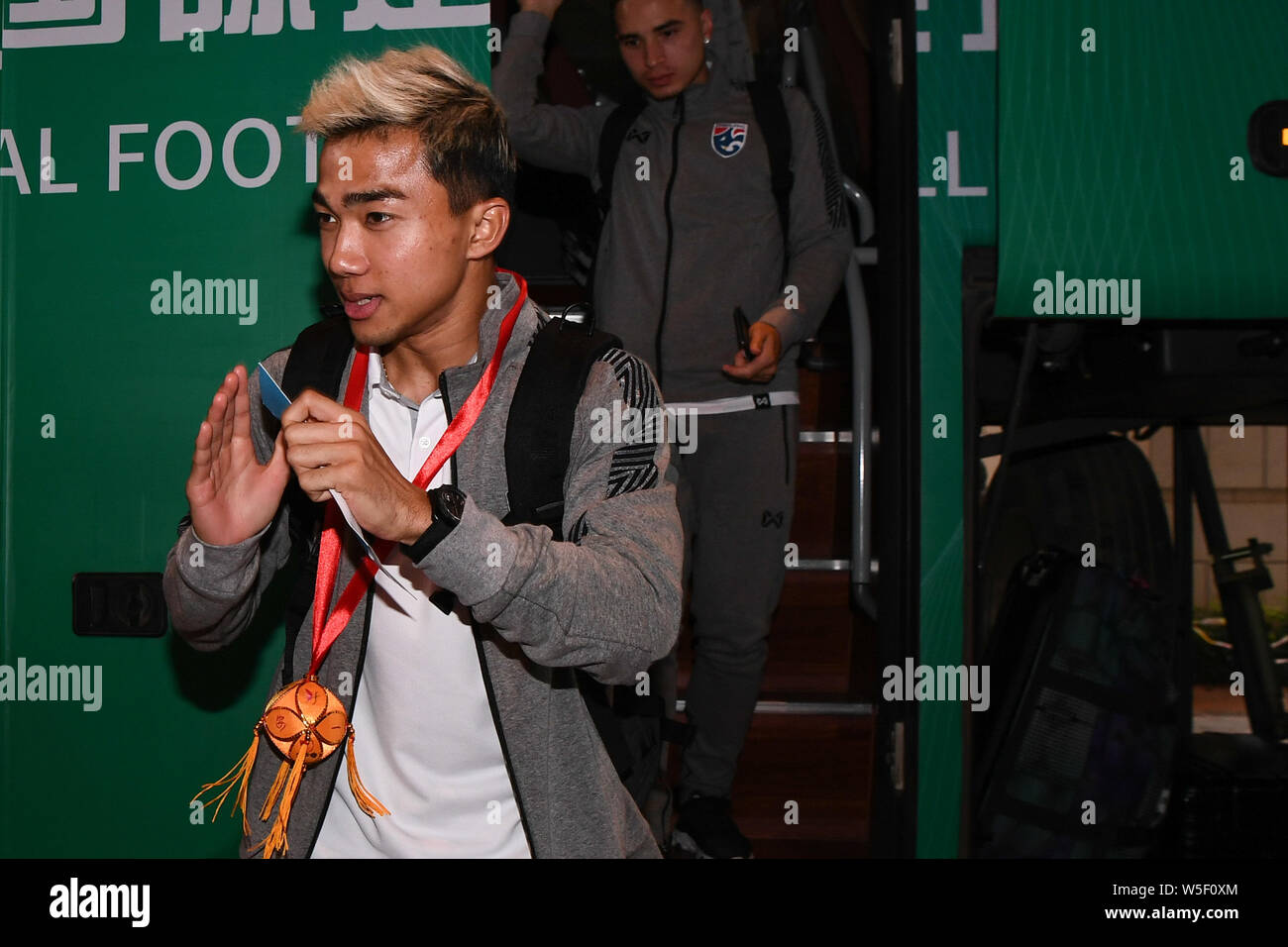 Chanathip Songkrasin of Thailand national men's football team arrives ...