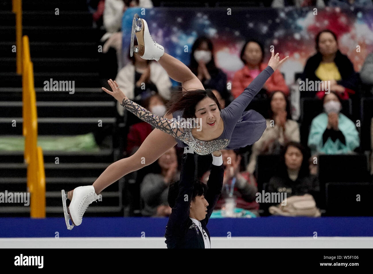 Chinese figure skaters Sui Wenjing and Han Cong compete in the Pairs ...