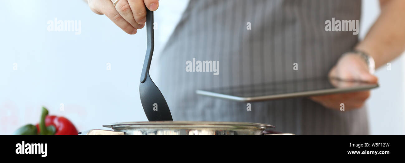 Vlogger Chef Recording Vegetarian Culinary Recipe Stock Photo - Alamy