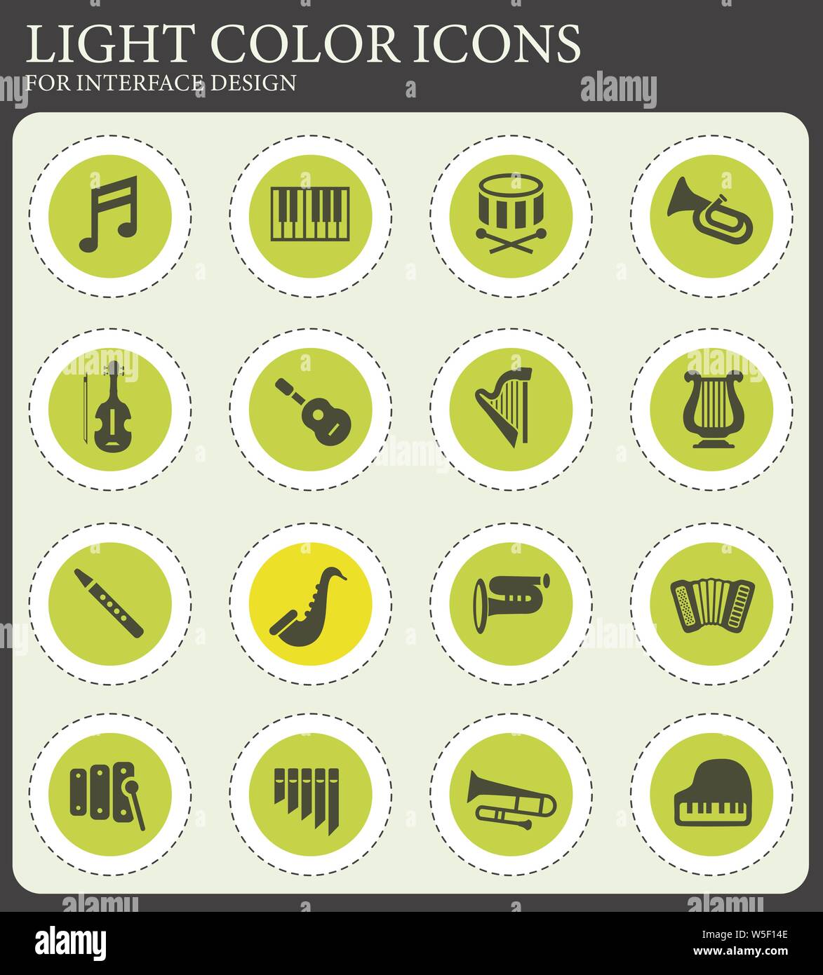 classic instruments web icons for user interface design Stock Vector ...