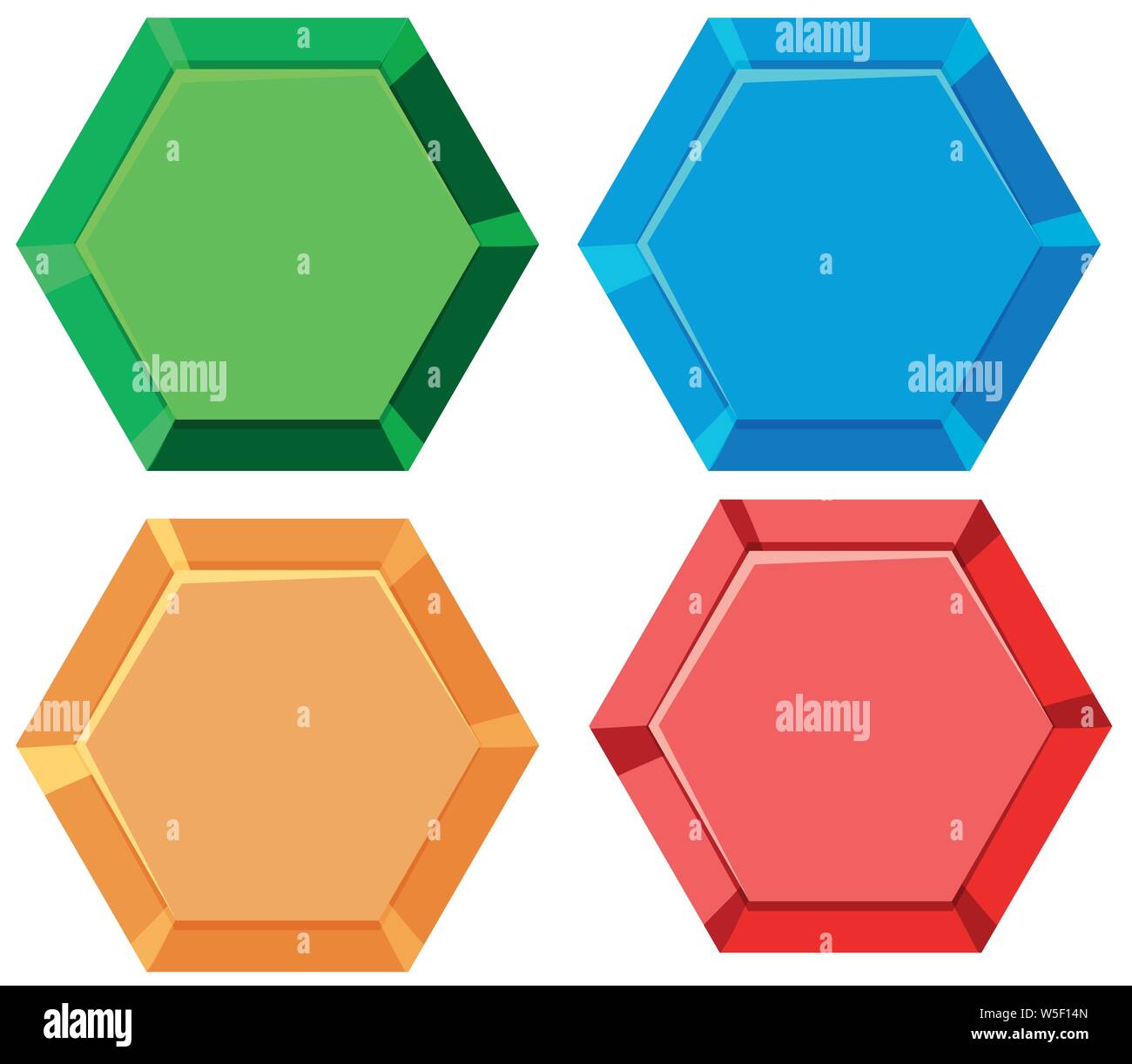 Hexagon shaped icon buttons illustration Stock Vector Image & Art - Alamy