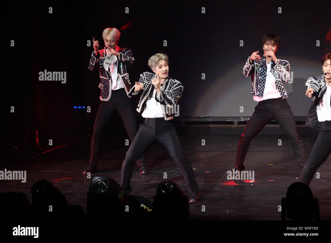 Members of South Korean boy group Astro perform during the 2nd Astroad ...