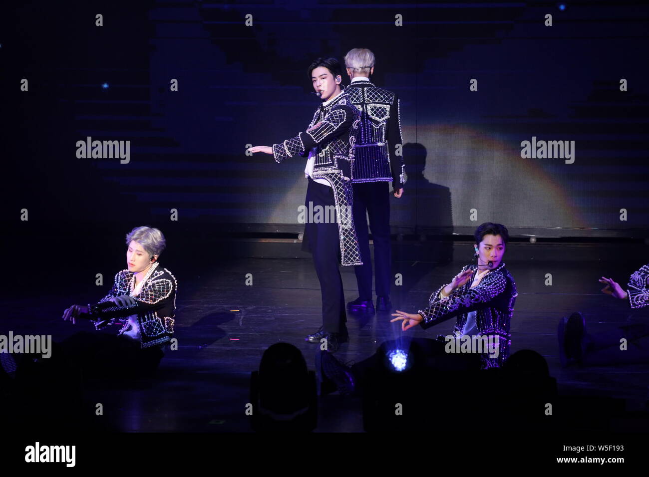 Members of South Korean boy group Astro perform during the 2nd Astroad ...