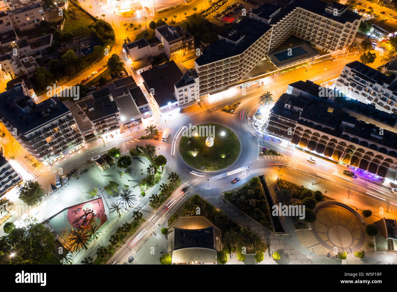 Beautiful aerial view of the night city Stock Photo - Alamy