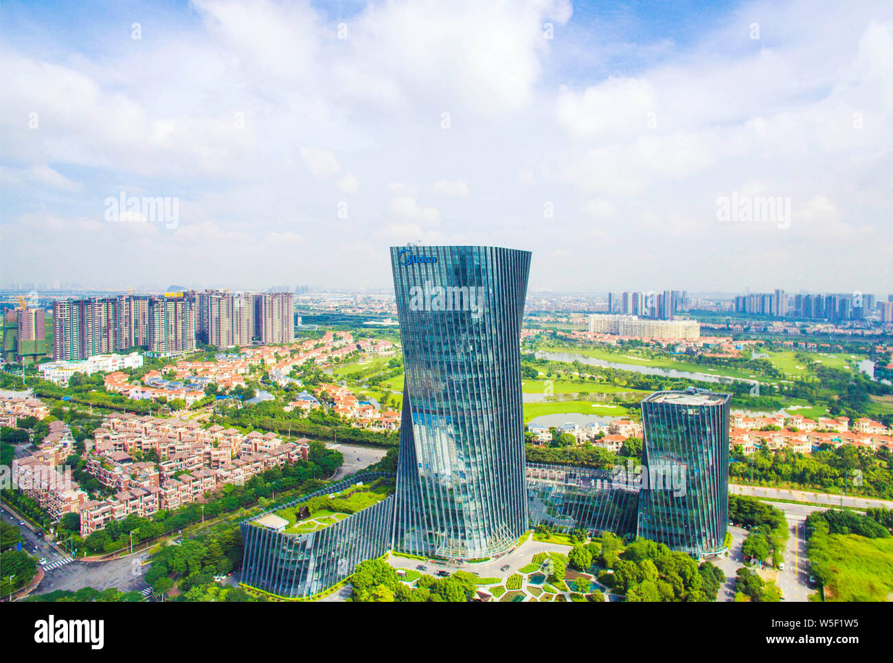 An aerial view of Foshan city, south China's Guangdong province, 21 ...