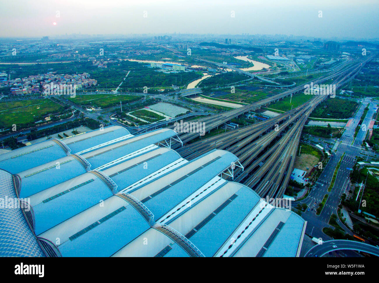 An aerial view of Foshan city, south China's Guangdong province, 21 ...