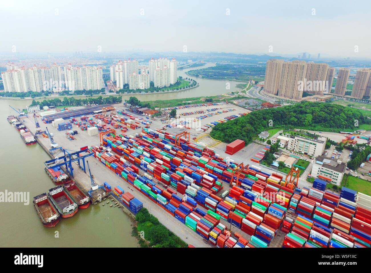 An aerial view of Foshan city, south China's Guangdong province, 21 ...