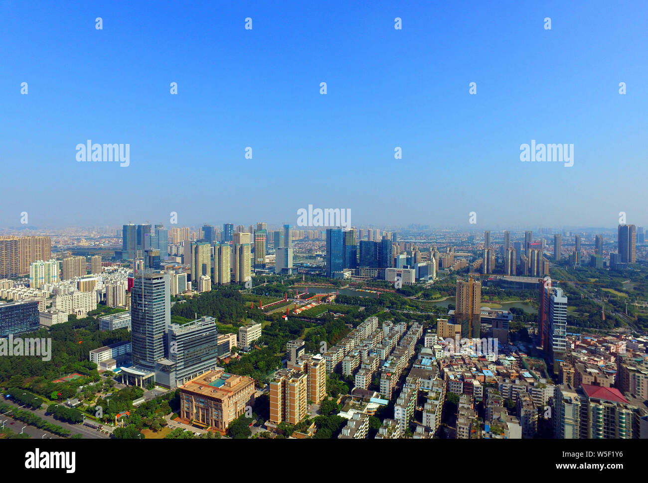 An aerial view of Foshan city, south China's Guangdong province, 21 ...