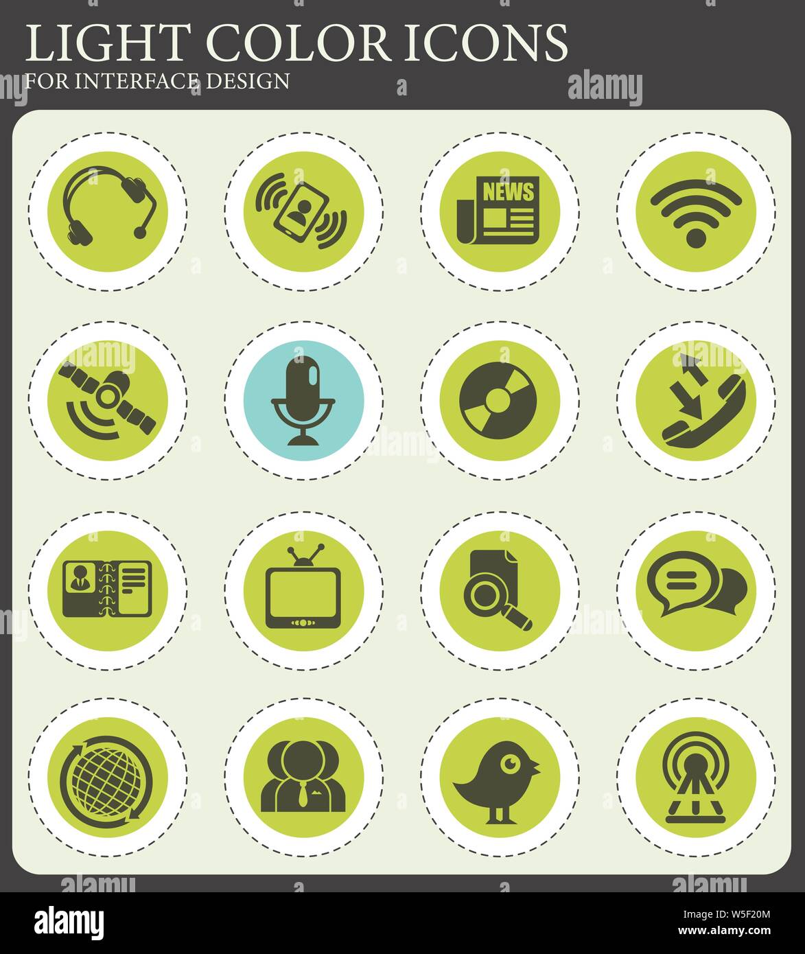 Communication icons for web icons and user interface Stock Vector Image ...