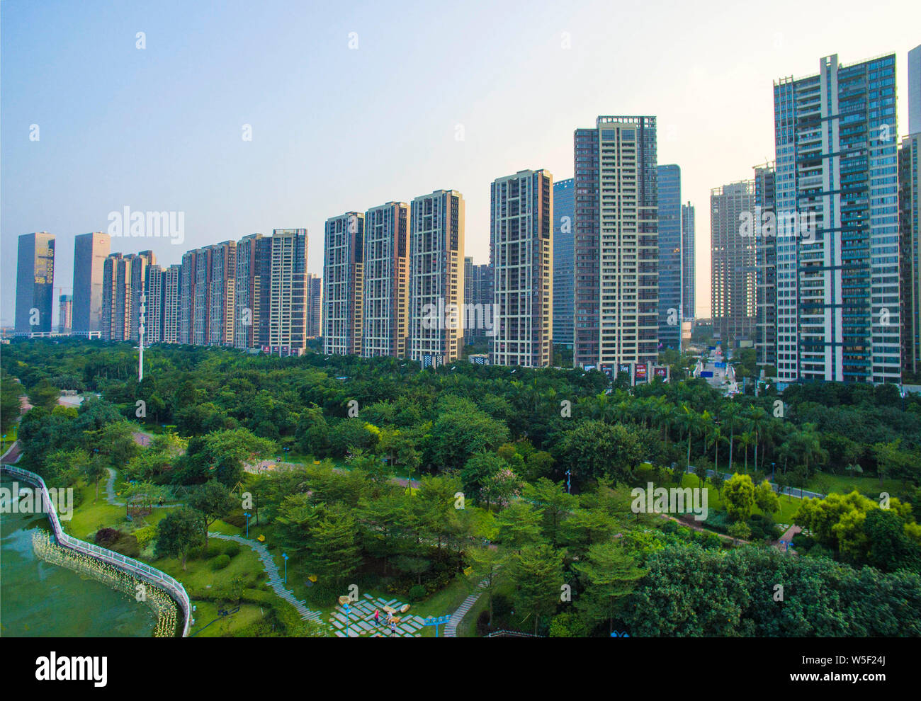 An aerial view of Foshan city, south China's Guangdong province, 21 ...