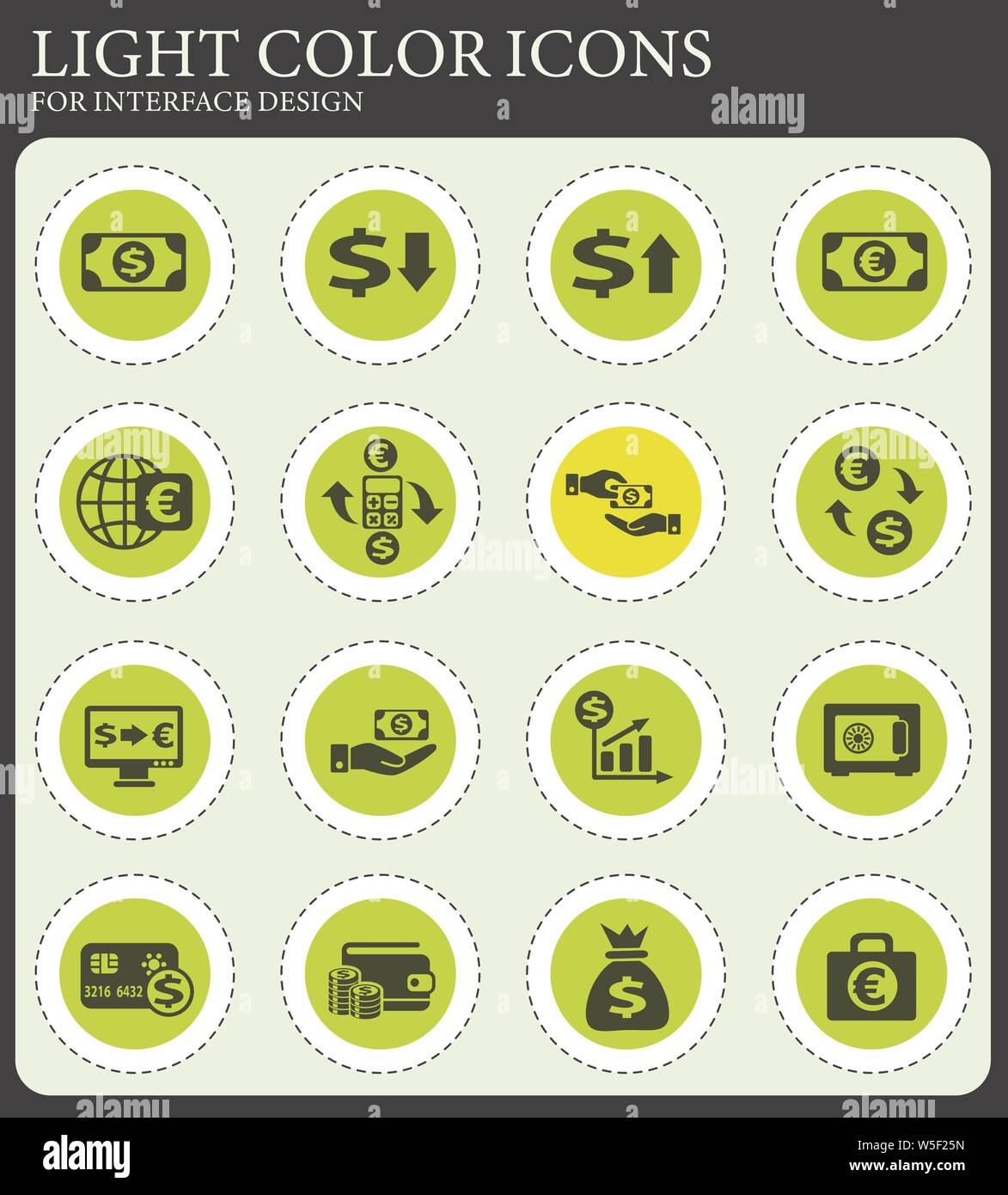 currency exchange vector icons for web and user interface design Stock ...