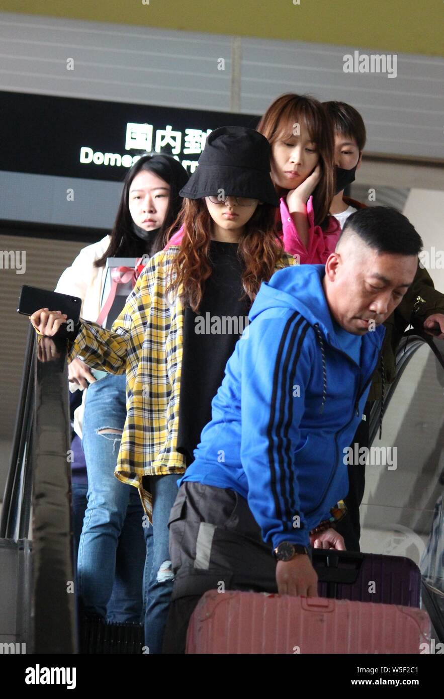 Yang Chaoyue of Chinese teen idol group Rocket Girls 101 arrives at the ...