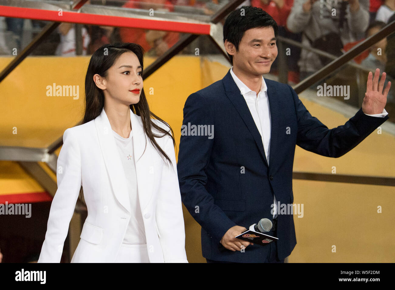 Hong Kong actress Angelababy attends the opening ceremony of the 2019 ...