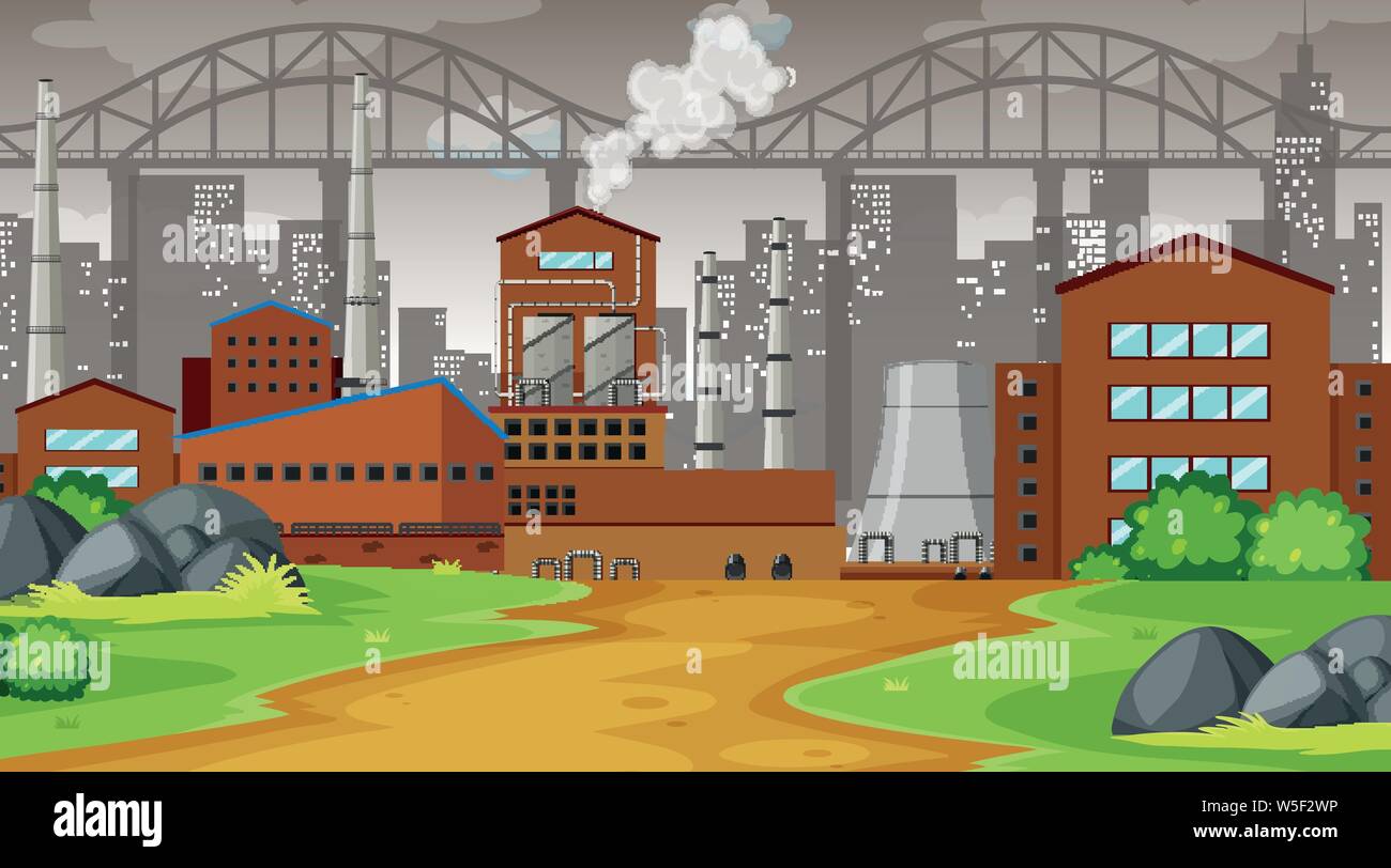 Natural environment scenes landscape illustration Stock Vector Image ...