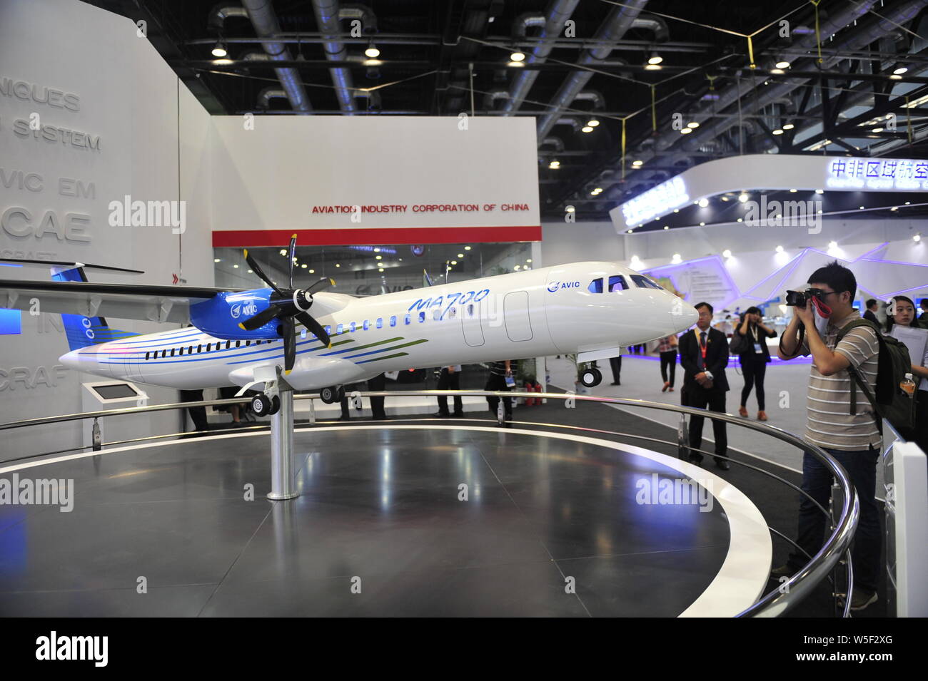 --FILE--A model of the Xinzhou-700 (Modern Ark 700 or MA700) turboprop ...