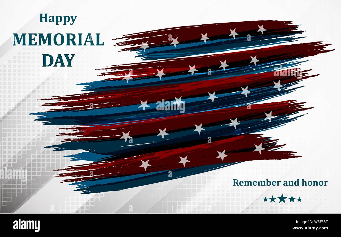 Happy memorial day. Poster or banner of happy veterans day with u.s.a ...