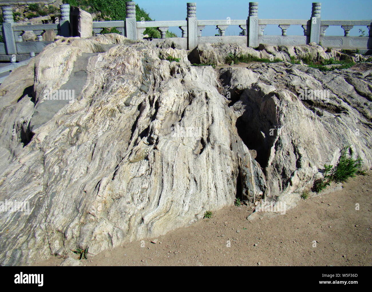 --FILE--Landform of the Taishan UNESCO Global Geopark at the Taishan ...