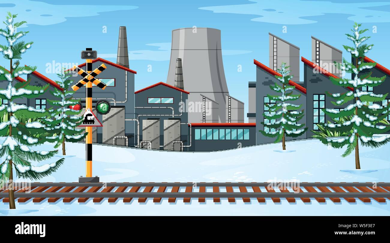 Natural environment scenes landscape illustration Stock Vector Image ...