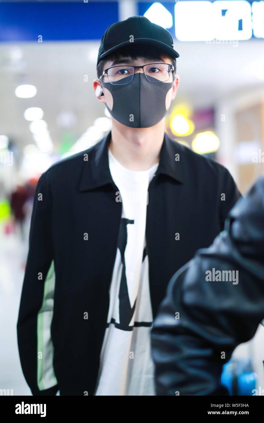 Chinese actor Liu Haoran arrives at the Beijing Capital International ...