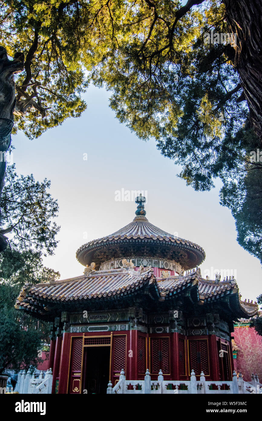 A view of the Palace Museum, also known as the Forbidden City, in ...