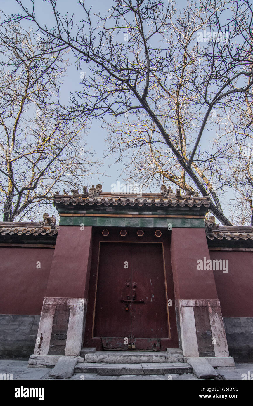 A view of the Palace Museum, also known as the Forbidden City, in ...