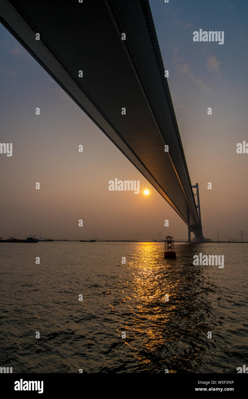 Humen Bridge Pearl River Night