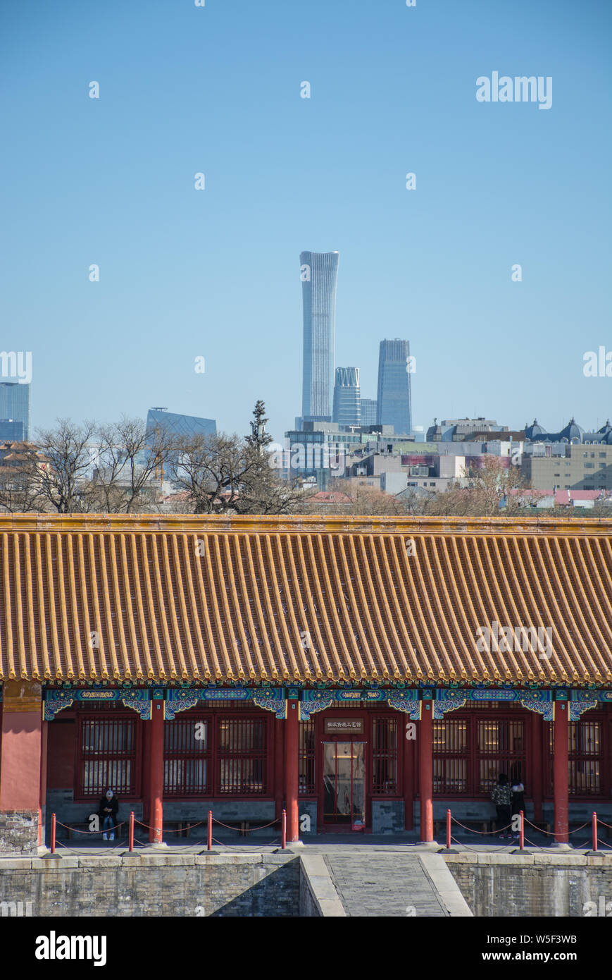 A view of the Palace Museum, also known as the Forbidden City, in ...