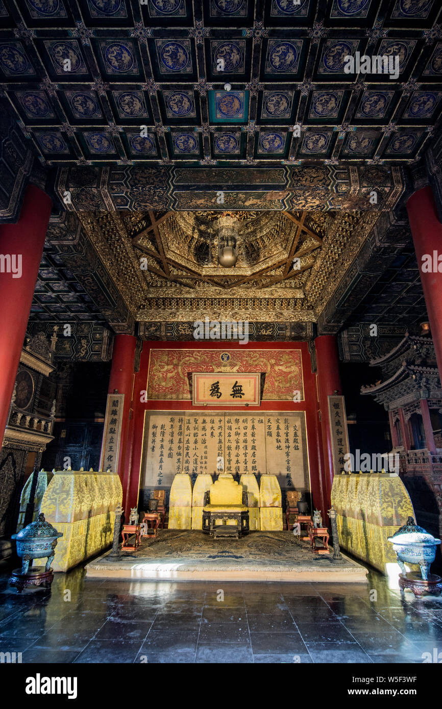 A view of the Palace Museum, also known as the Forbidden City, in ...