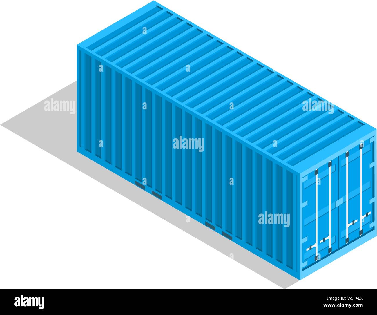 Cargo containers isolated on white background. Isometric illustration ...