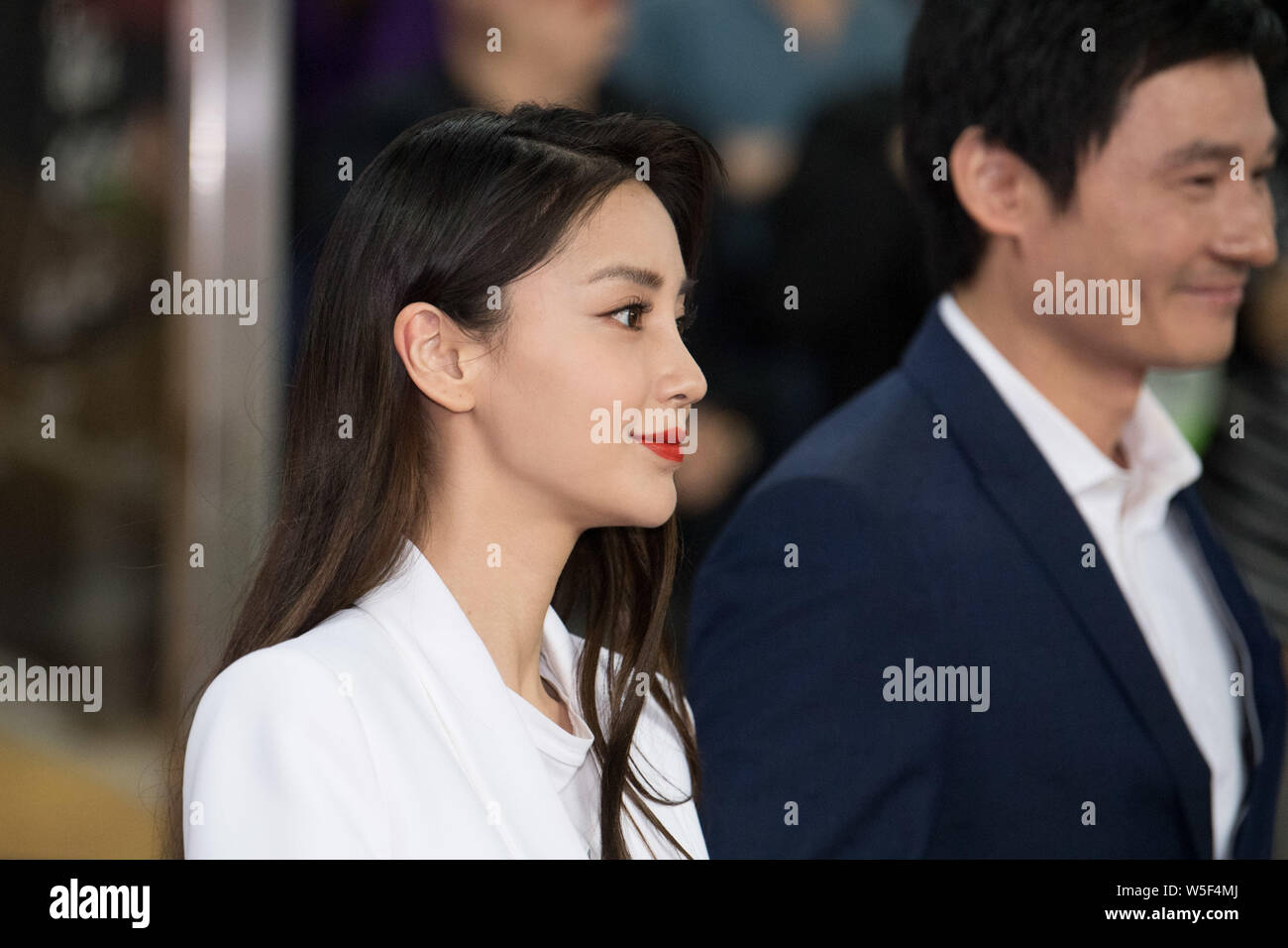 Hong Kong actress Angelababy attends the opening ceremony of the 2019 ...