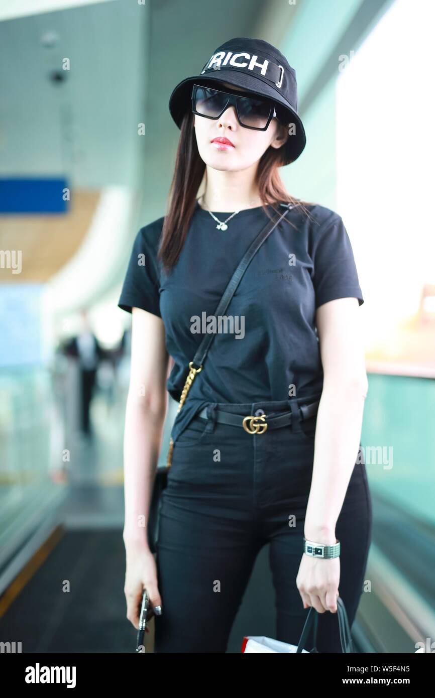 Chinese actress Crystal Zhang or Zhang Tian'ai arrives at the Beijing ...