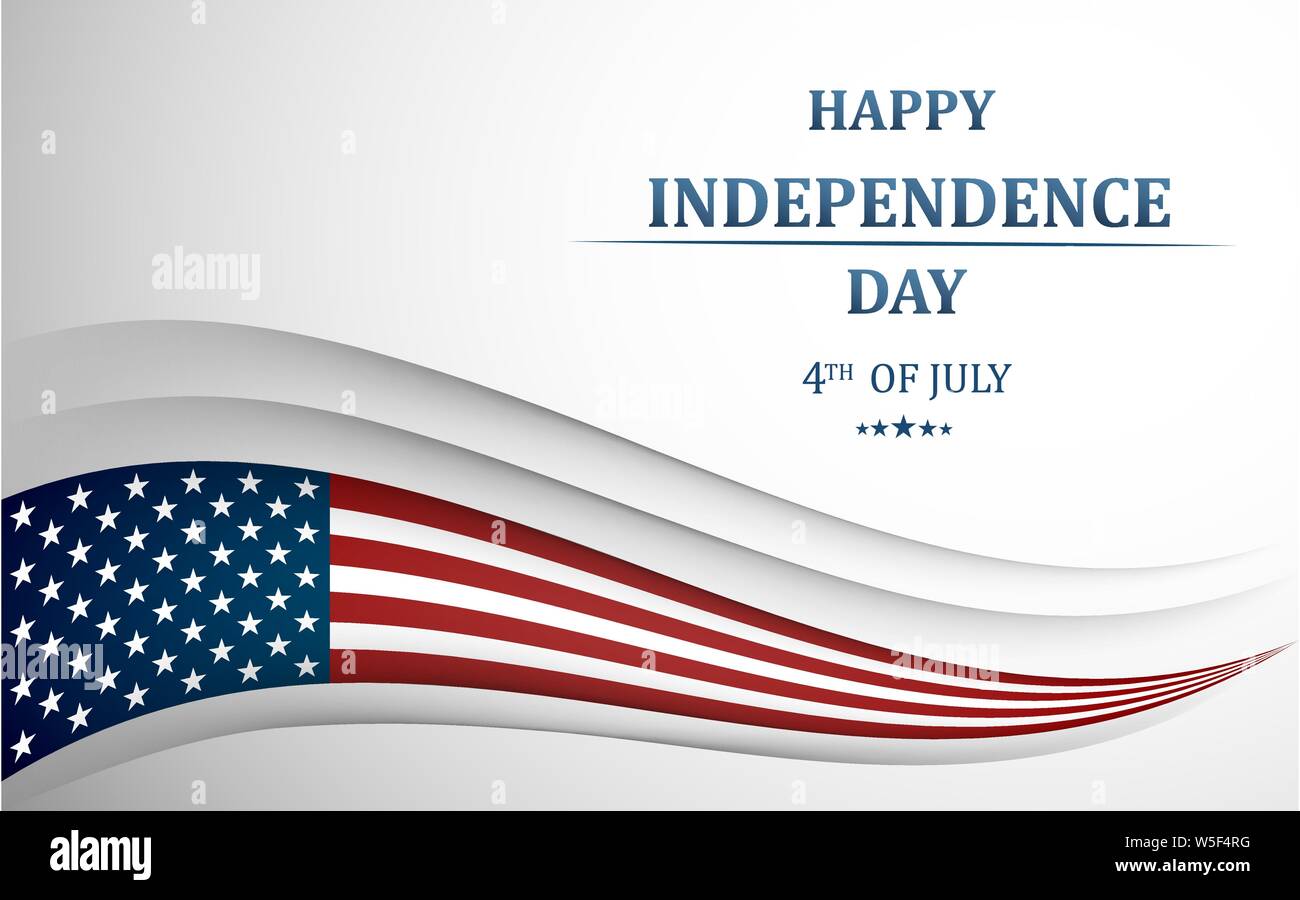 Happy 4th of July, USA Independence Day. Fourth of July greeting card ...