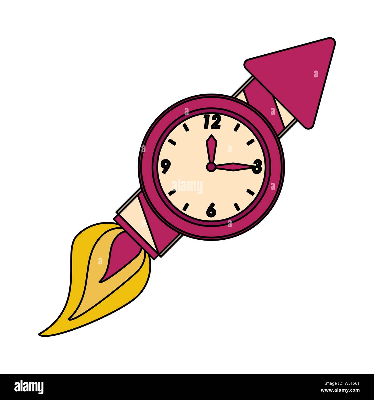 time clock watch alarm cartoon Stock Vector Image & Art - Alamy