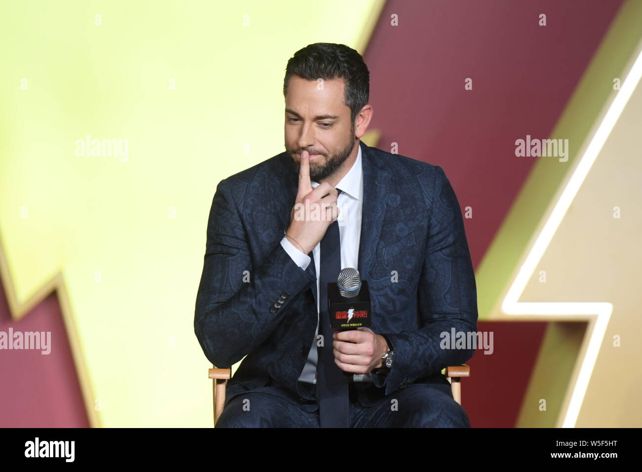 American actor and singer Zachary Levi attends a premiere event for his ...