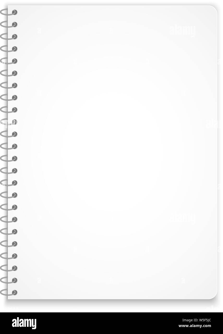 Vertical notebook mockup shadow on transparent background with place ...