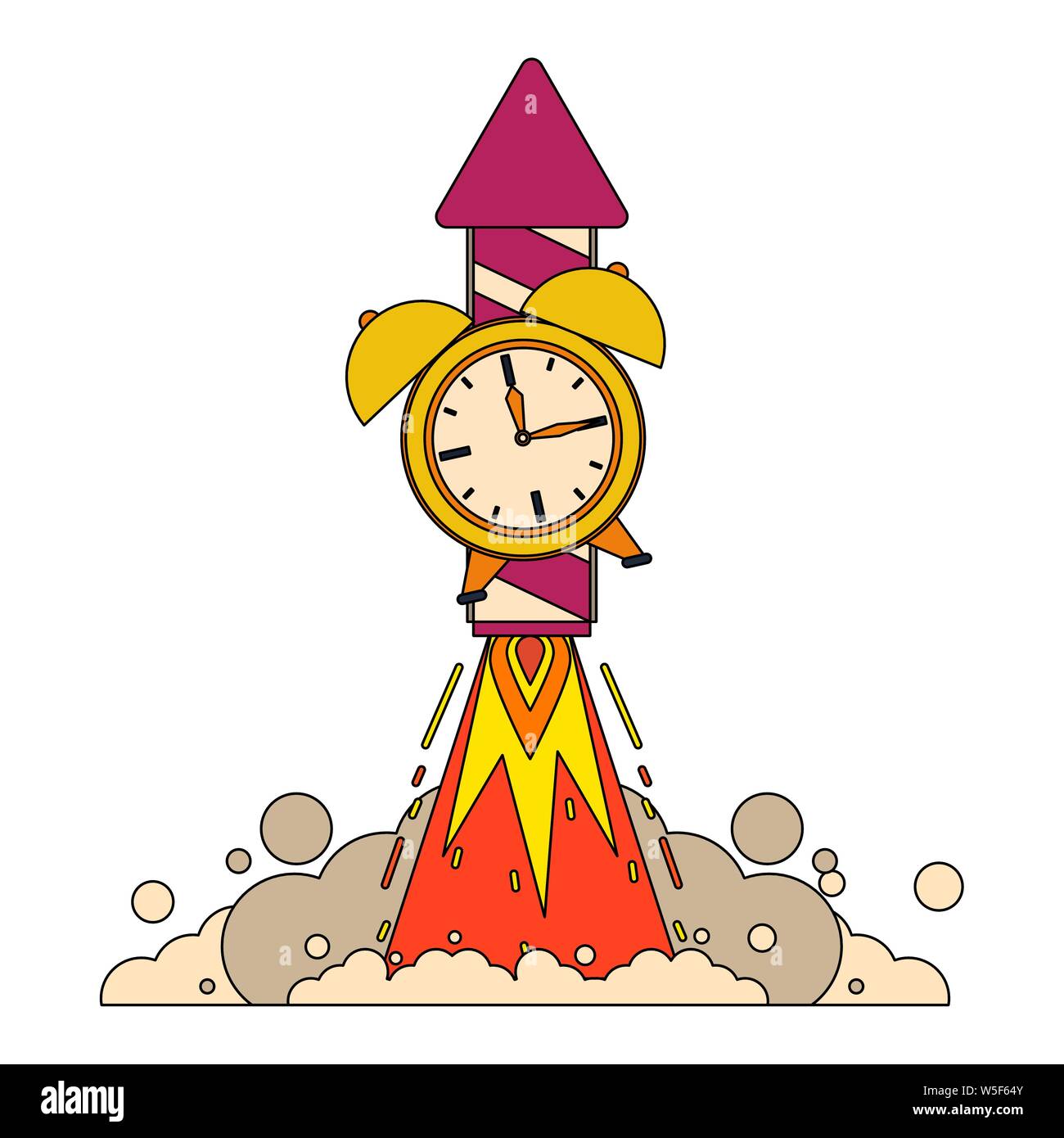 time clock watch alarm cartoon Stock Vector Image & Art - Alamy