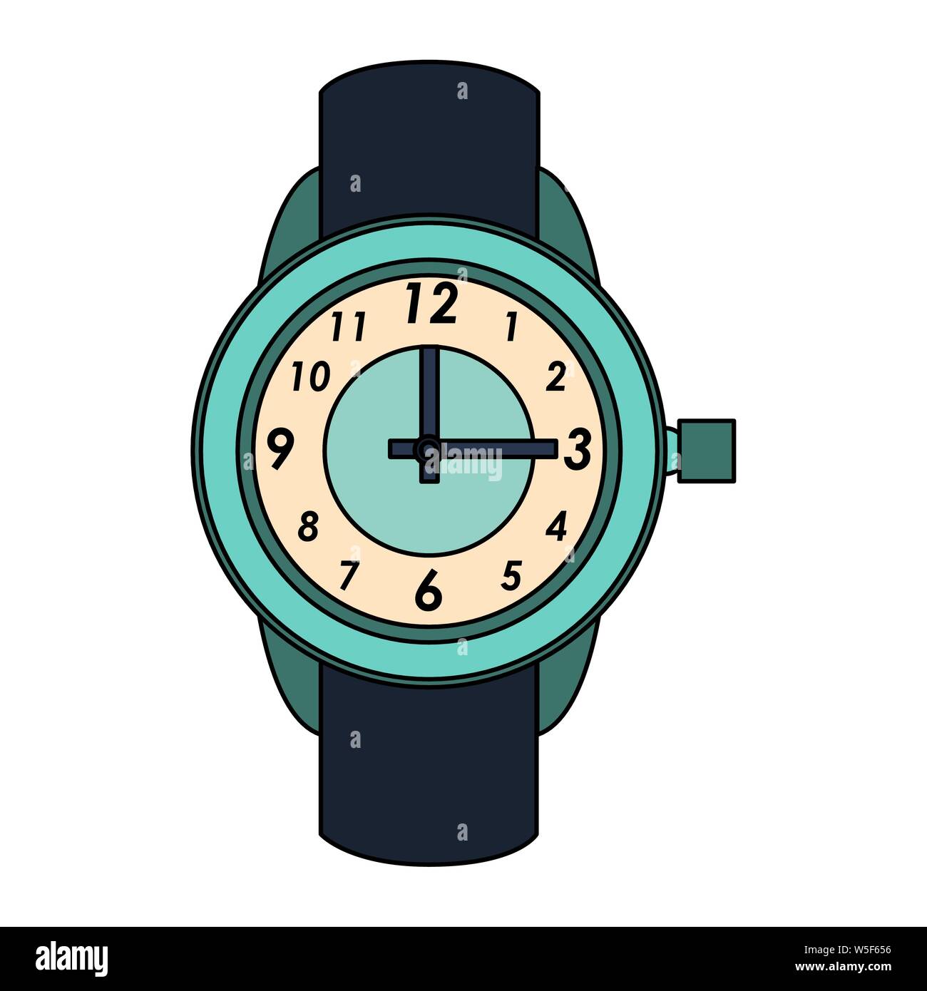 time clock watch alarm cartoon Stock Vector Image & Art - Alamy