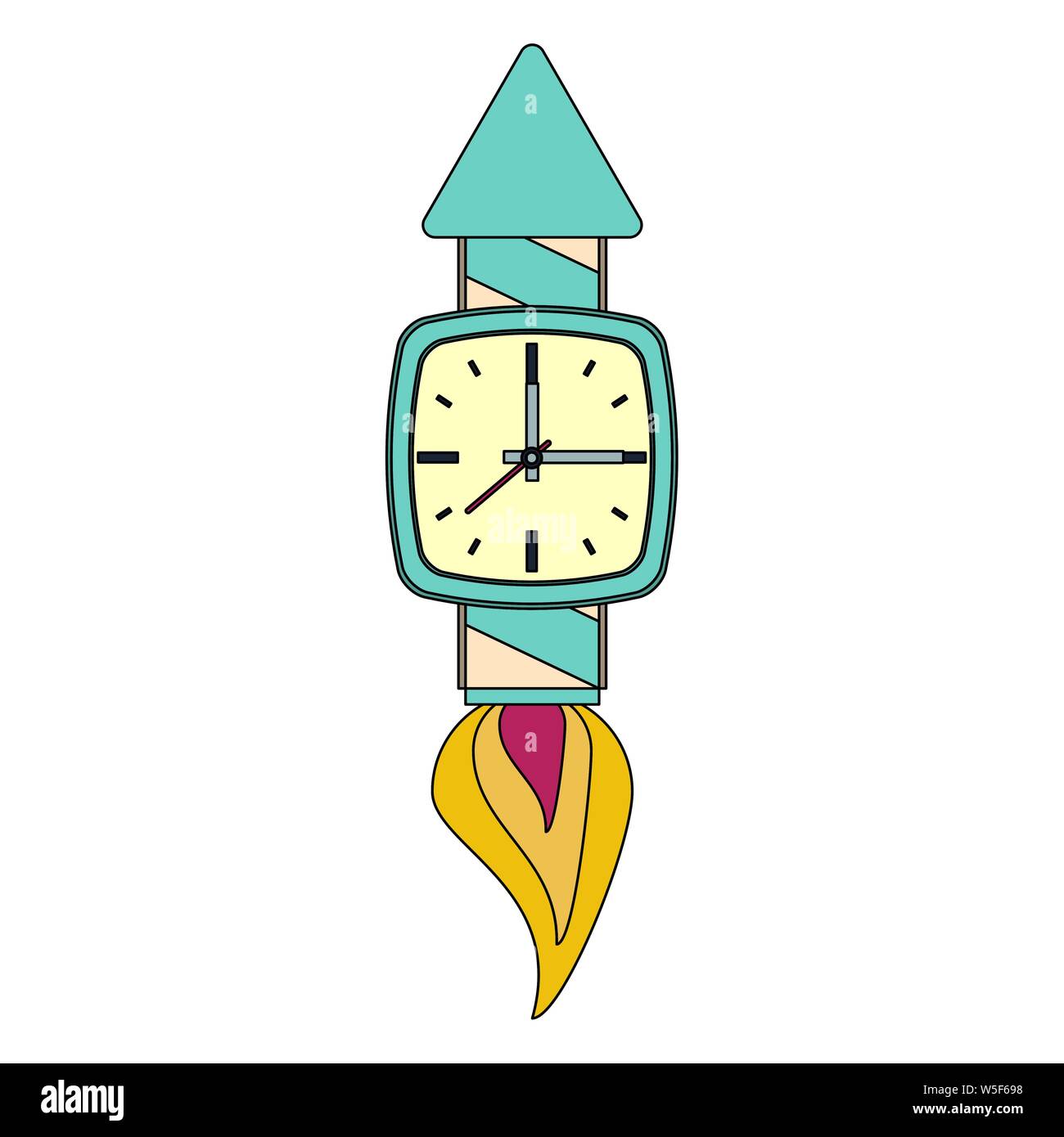 time clock watch alarm cartoon Stock Vector Image & Art - Alamy