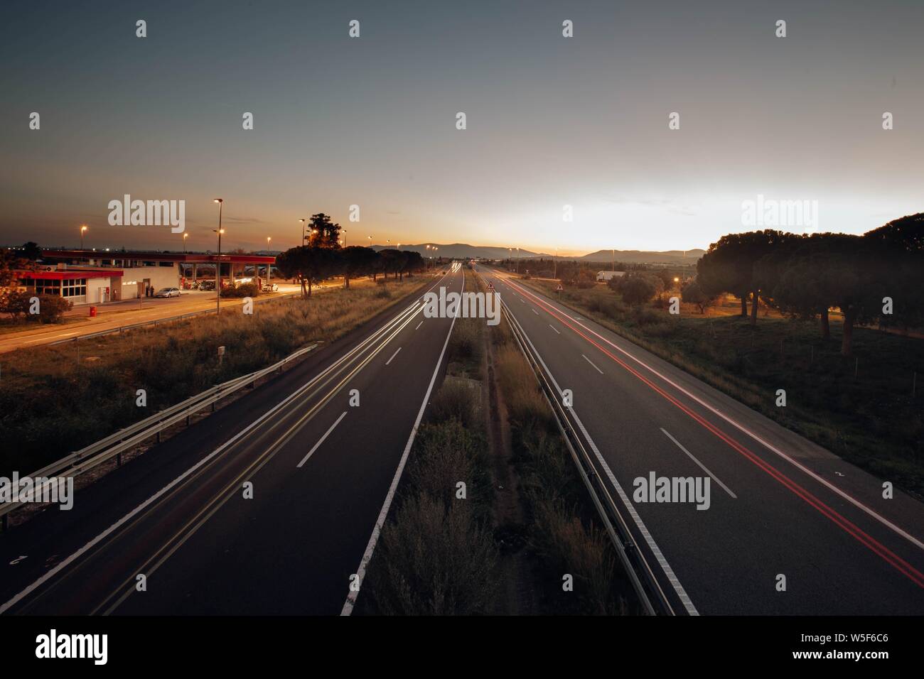 Two routes on map hi-res stock photography and images - Alamy