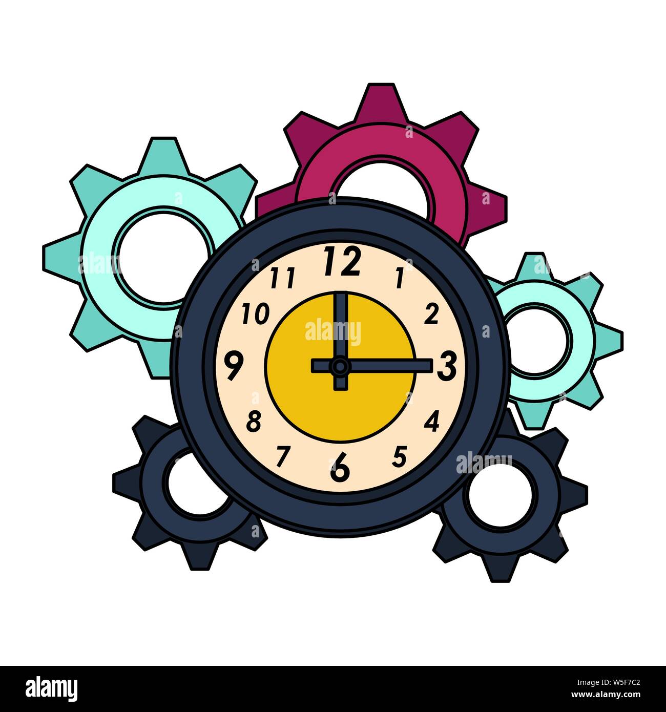 time clock watch alarm cartoon Stock Vector Image & Art - Alamy