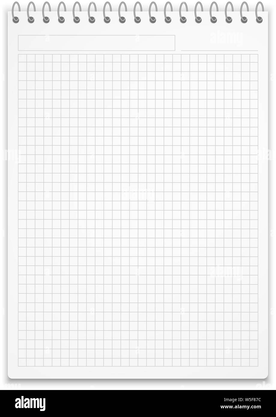 Realistic vector illustration notepad of square paper. Notepad mock up ...