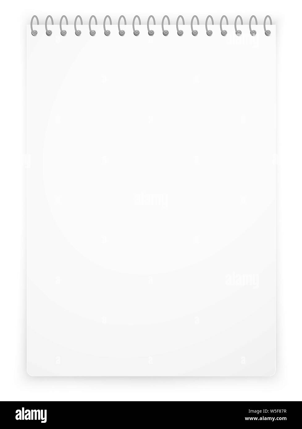Vertical notebook mockup shadow on transparent background with place ...