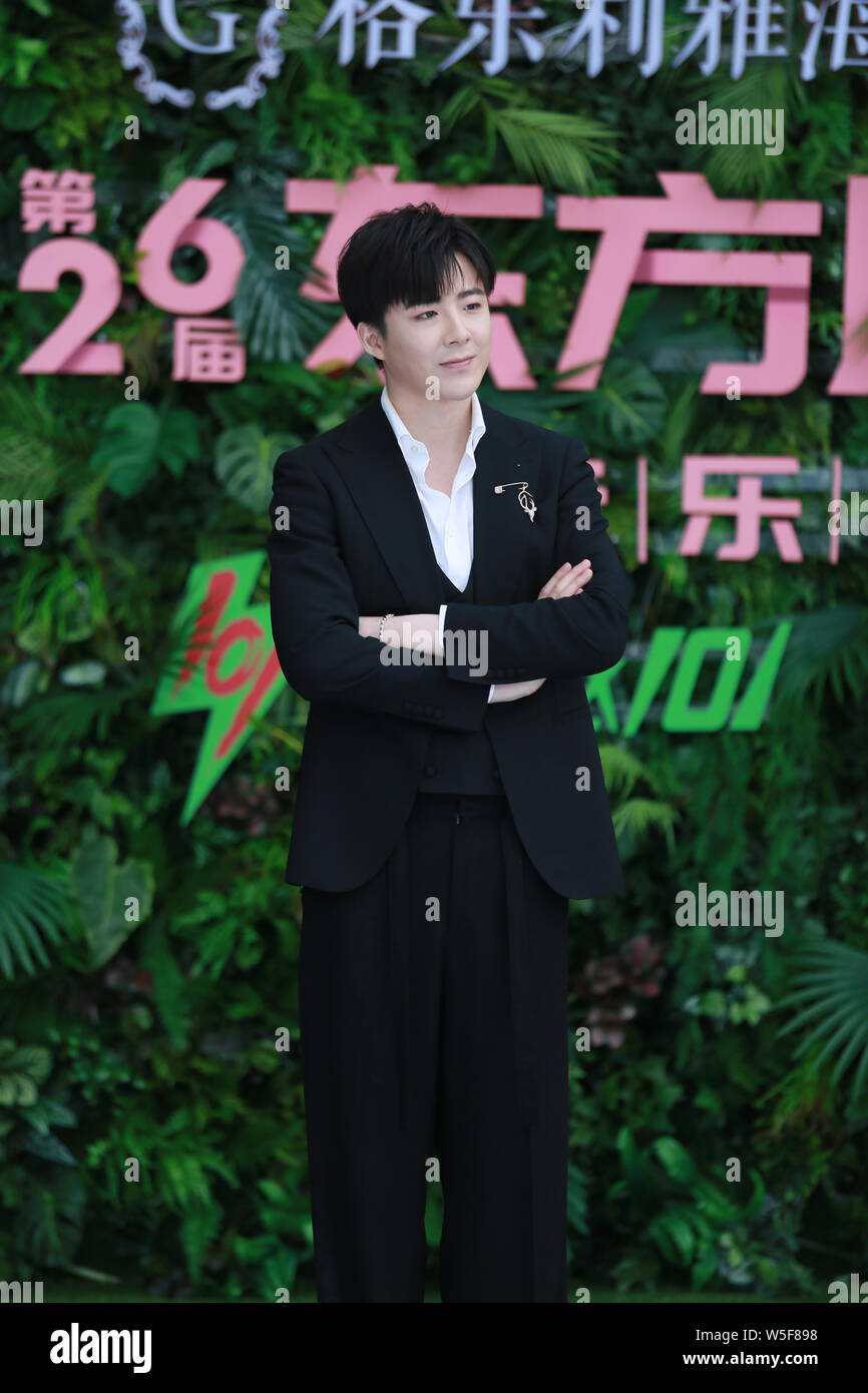 Chinese mainland's pop music male singer and actor Liu Yuning poses as ...