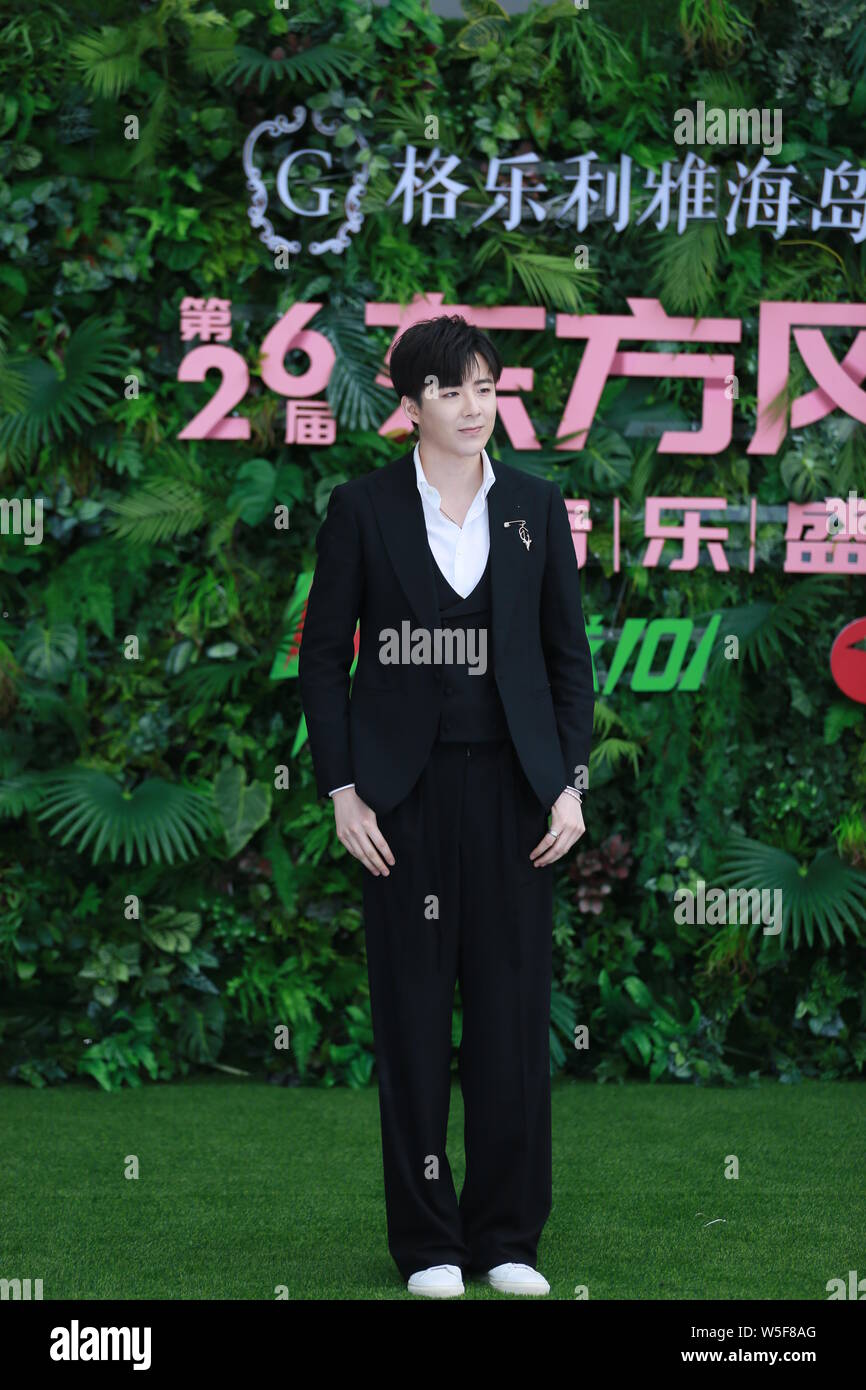 Chinese mainland's pop music male singer and actor Liu Yuning poses as ...