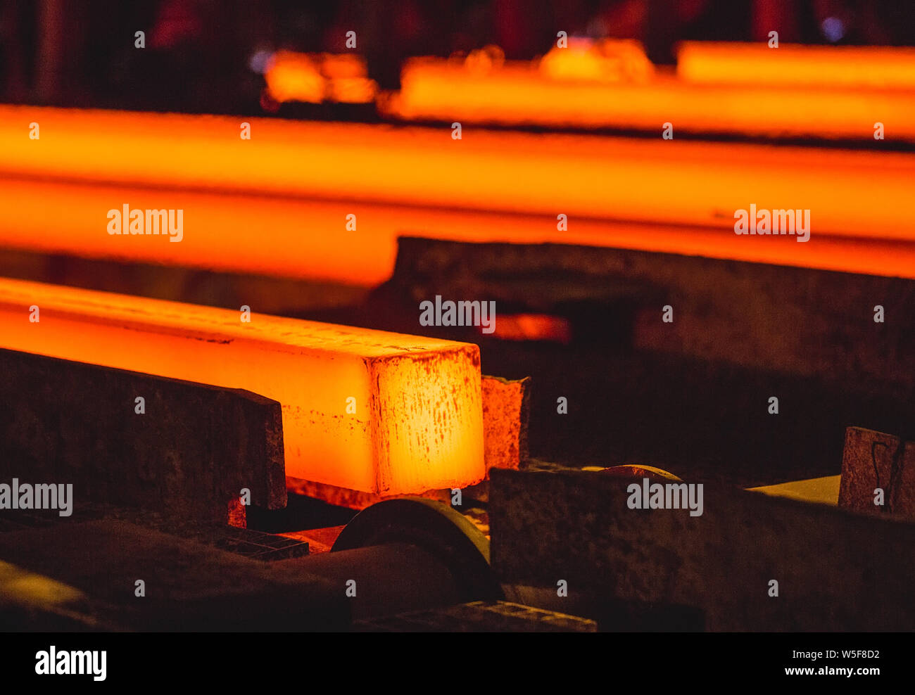 Hot billet bloom continuous casting, also called strand casting Stock ...