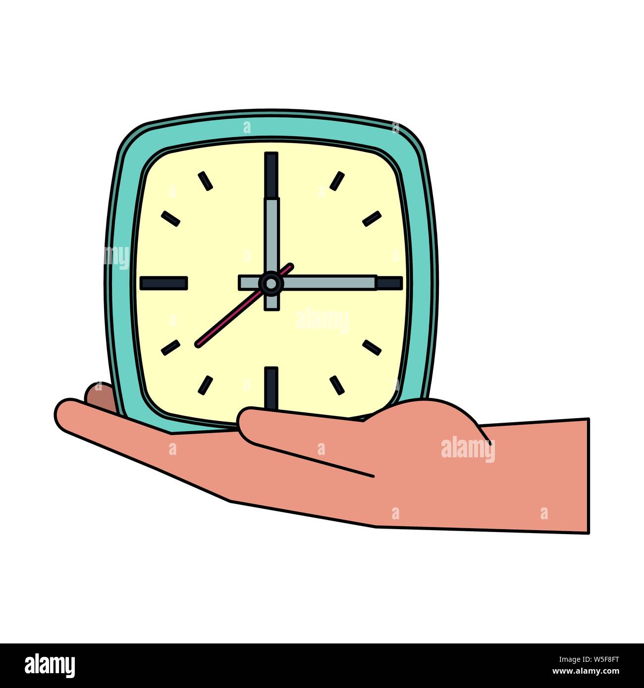 time clock watch alarm cartoon Stock Vector Image & Art - Alamy