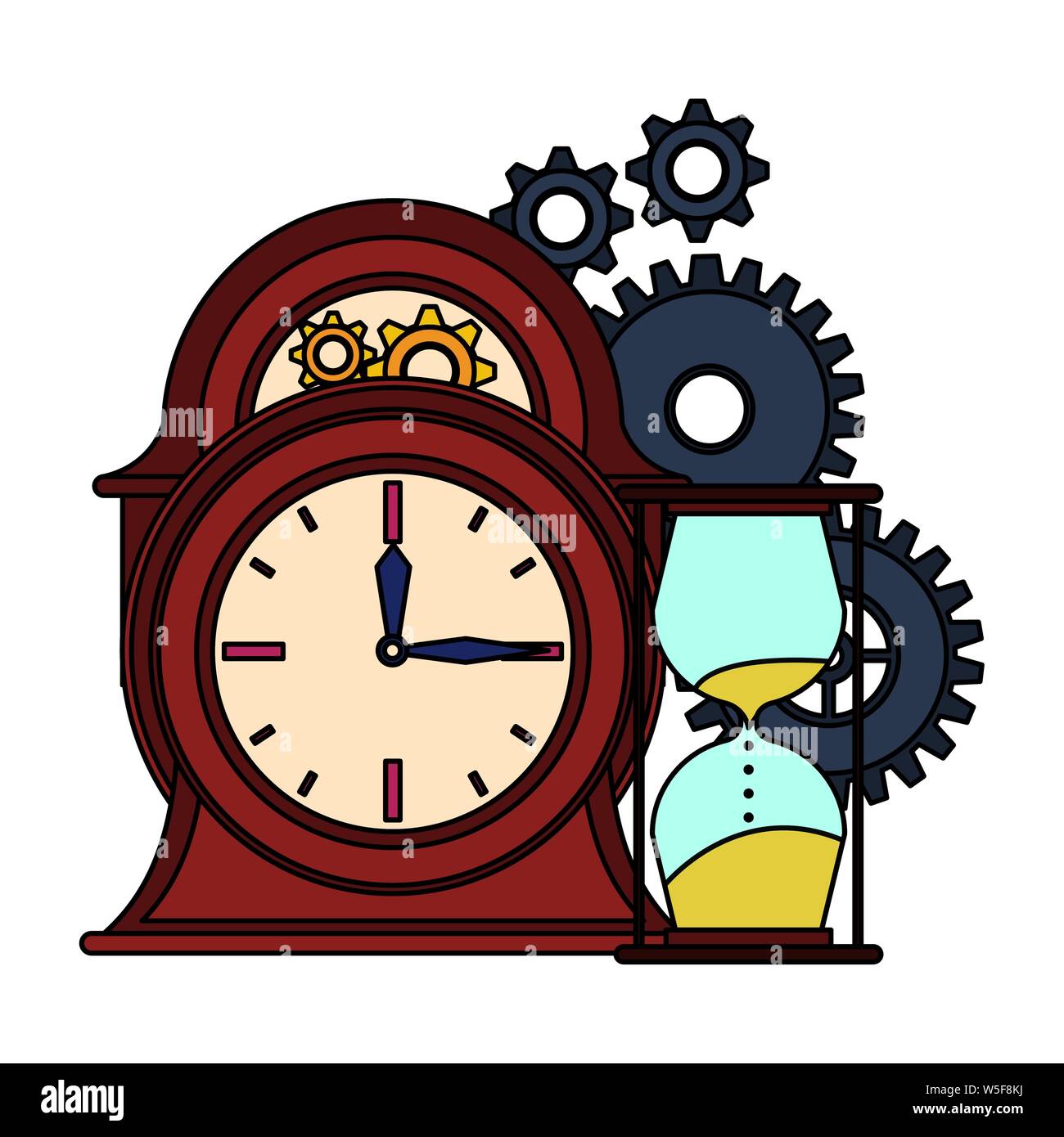time clock watch alarm cartoon Stock Vector Image & Art - Alamy