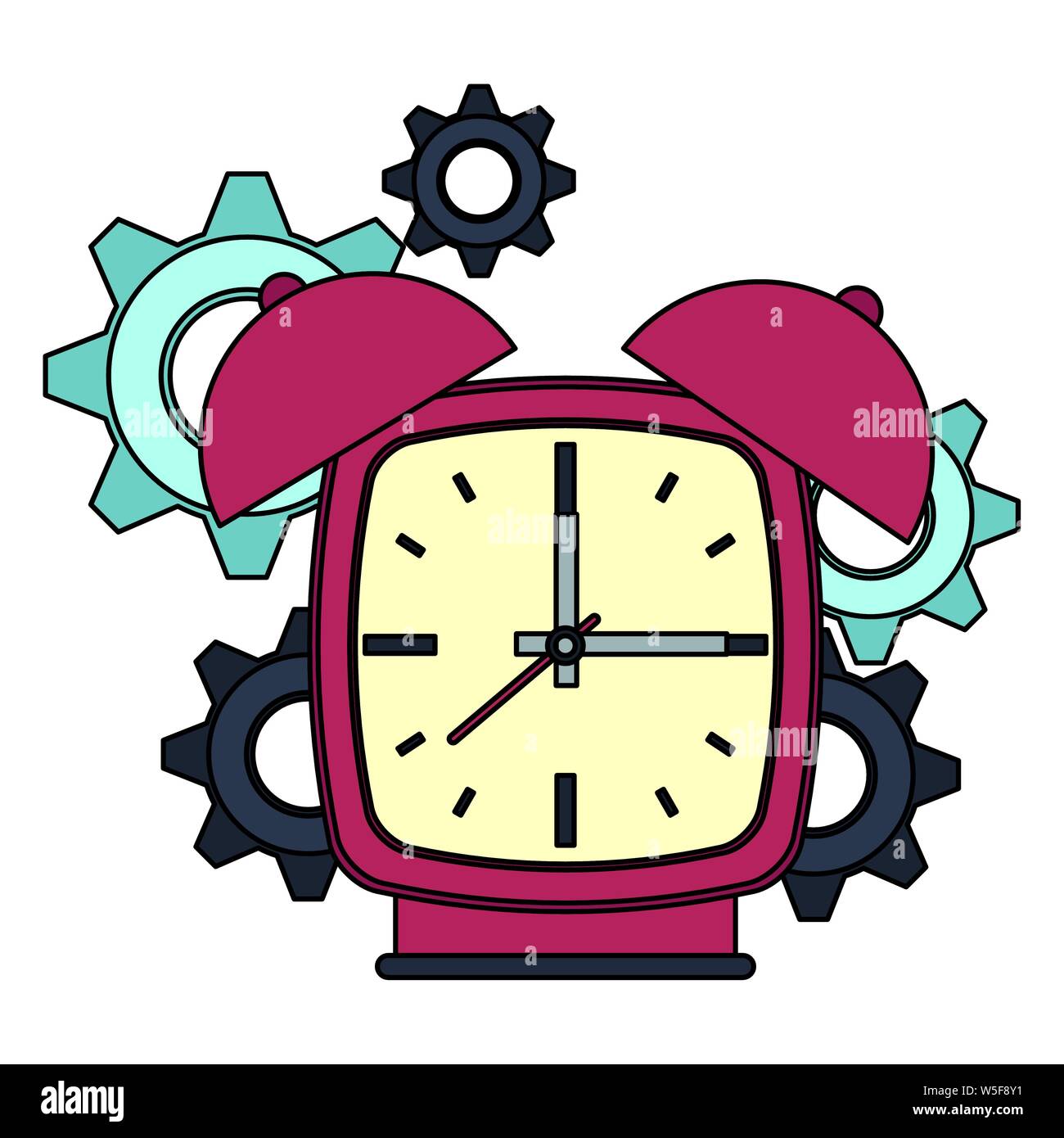 time clock watch alarm cartoon Stock Vector Image & Art - Alamy